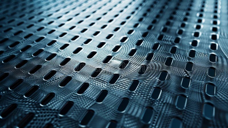 An Abstract Closeup of a Perforated Metal Sheet Highlighting the Linear ...