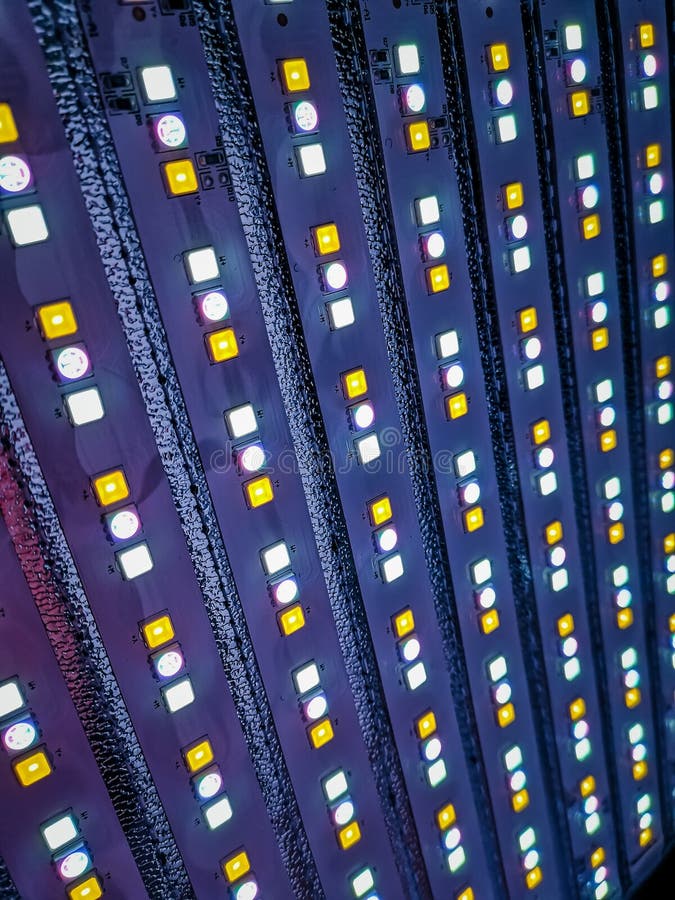 An Abstract Closeup of a RBG LED Panel for Lighting. Stock Photo ...