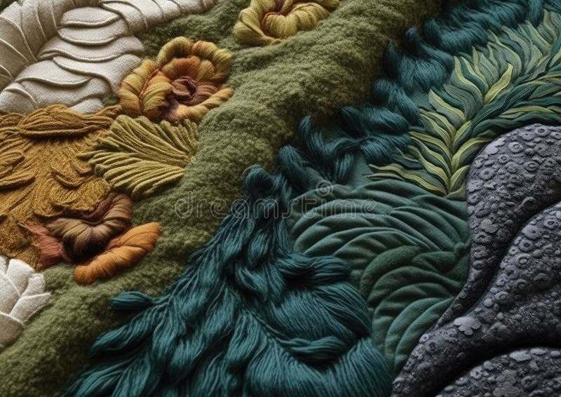 Abstract Closeup of Recycled Fabric. Textile Trends: Make and Remake ...