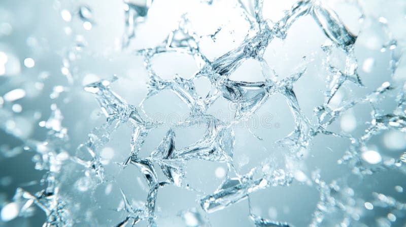 Abstract Closeup of Shattered Ice Crystal Structure Stock Illustration ...