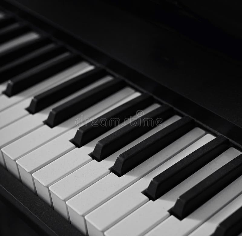 Abstract Closeup Shot of Piano Keyboard Stock Photo - Image of black ...