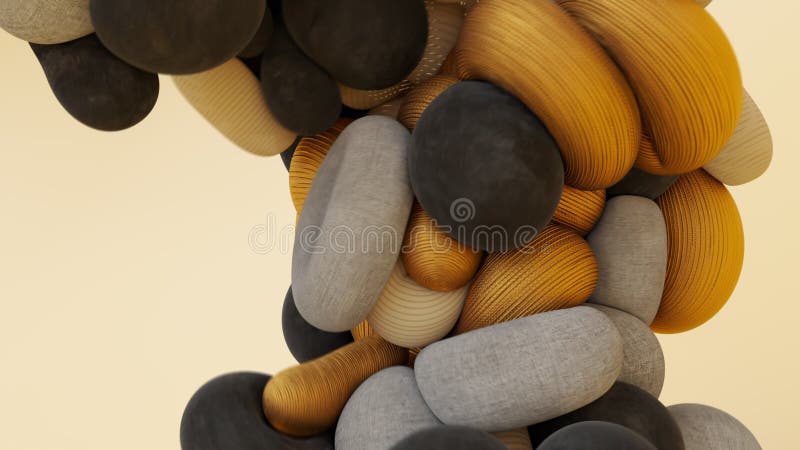 Abstract Cloth Shapes Colliding with Each Other. Stock Video - Video of ...