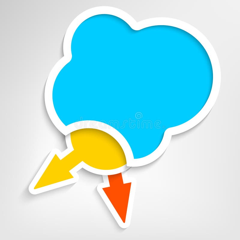 Abstract cloud with arrow stock vector. Illustration of concept - 34254647