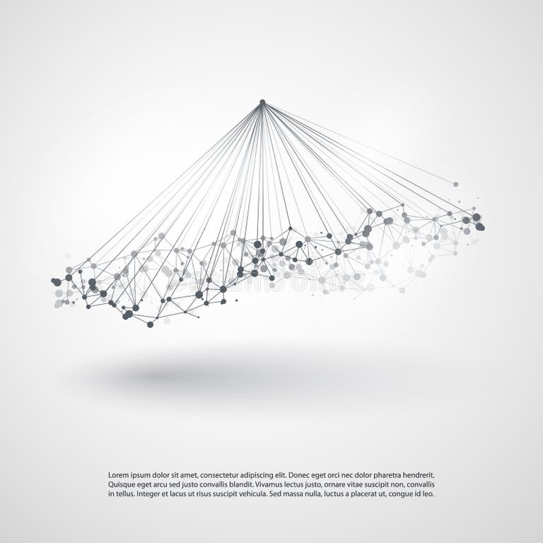 Abstract Cloud Computing and Global Network Connections Concept Design ...