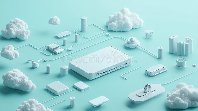 Abstract Cloud Computing and Modern Technology Concept Stock ...