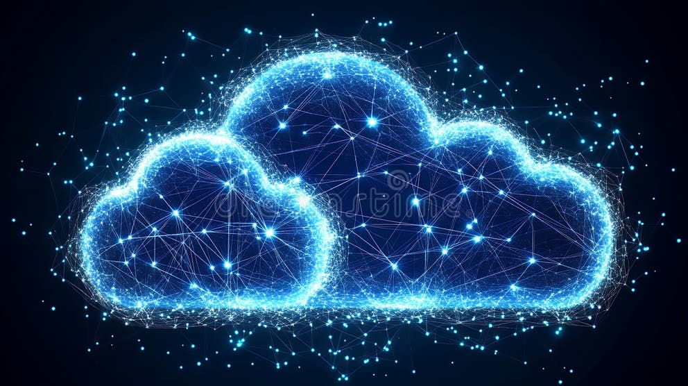 Abstract Cloud Computing Network Digital Data Technology Illustration Stock Illustration ...