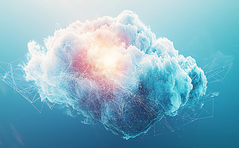 Abstract Cloud Computing Network Digital Technology Data Visualization Concept Stock ...