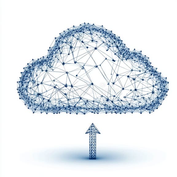 Abstract Cloud Computing Network Digital Upload Data Technology Modern ...