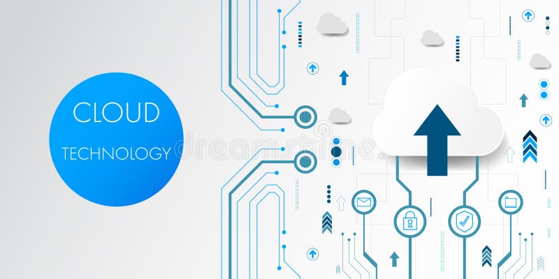 Abstract Cloud Computing Technology Background. Stock Vector ...