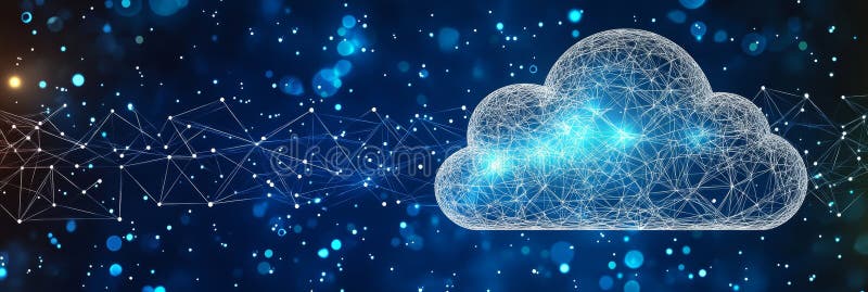 Abstract Cloud Computing Technology Background Wireframe Cloud Over ... Abstract Cloud Computing Technology Background Wireframe Cloud Over ...