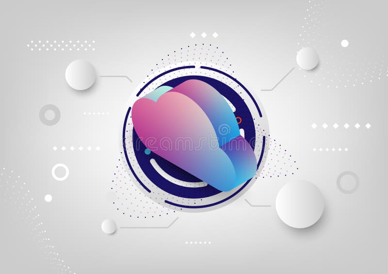 Abstract Cloud Computing Technology Networking Background Internet Communication Signal Stock