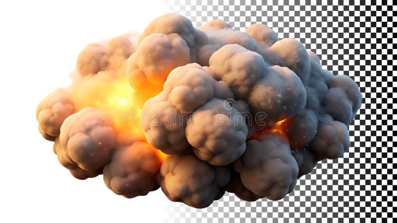 Abstract Cloud Explosion, Representing Weather Event or Atmospheric ...