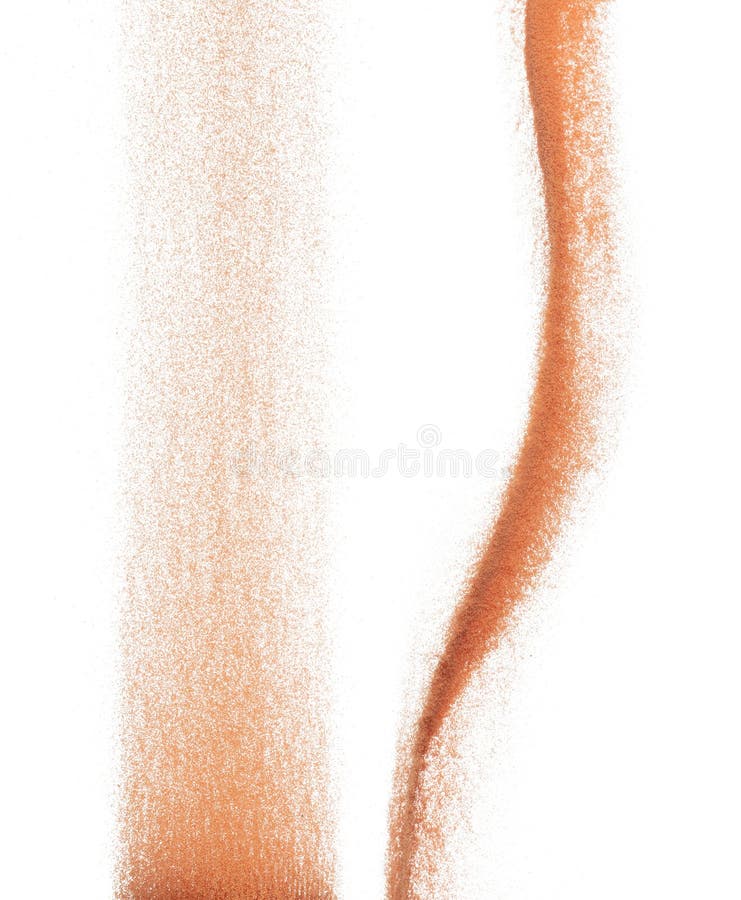 Abstract Cloud Fly. Orange Colored Sand Splash Throwing in Air. White ...