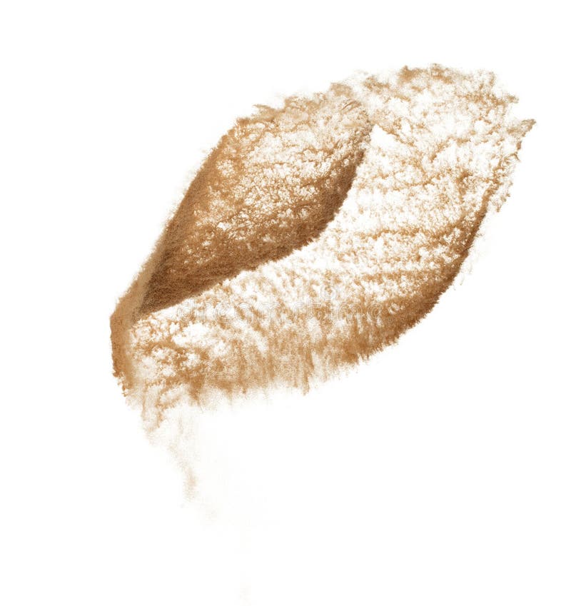 Abstract Cloud Fly. Yellow Colored Sand Splash Throwing Curve Circle in ...