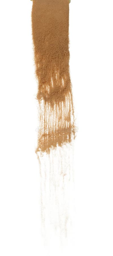 Abstract Cloud Fly. Yellow Colored Sand Splash Throwing Curve Circle in ...