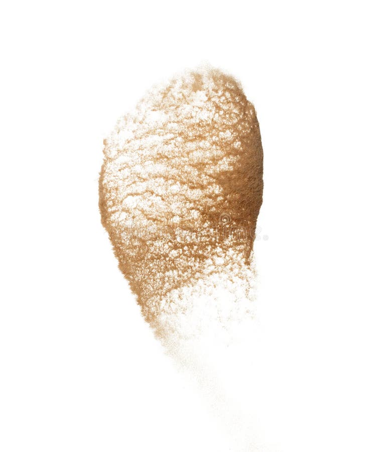 Abstract Cloud Fly. Yellow Colored Sand Splash Throwing Curve Circle in ...