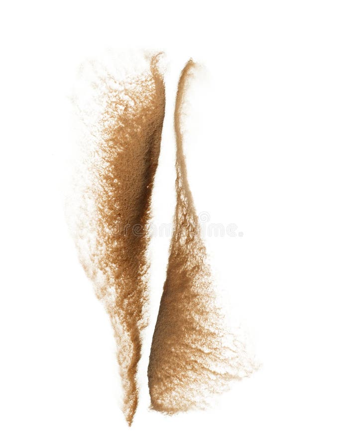 Abstract Cloud Fly. Yellow Colored Sand Splash Throwing Curve Circle in ...