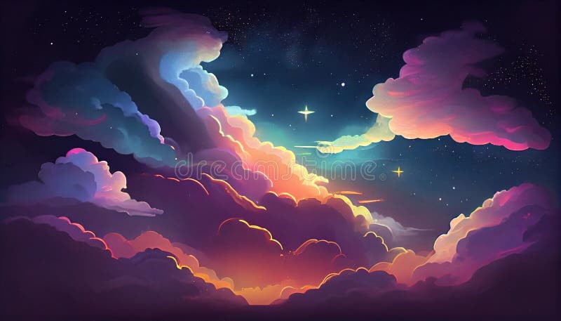 Generative AI, Starry Night Dreams: an Abstract Celestial Formation of ...