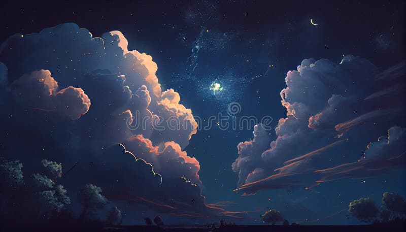 Generative AI, Starry Night Dreams: an Abstract Celestial Formation of ...