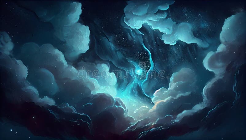 Generative AI, Starry Night Dreams: an Abstract Celestial Formation of ...