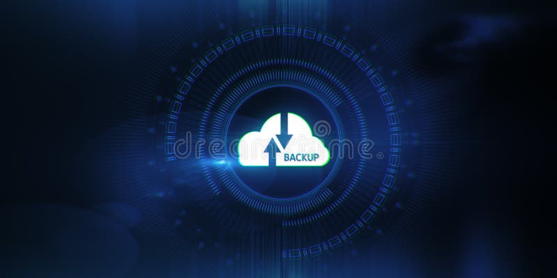 Abstract Cloud Hologram on Blurry Dark Wallpaper. Cloud Computing, Big ...