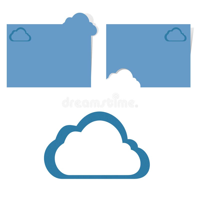 Cloud paper craft stock illustration. Illustration of design - 21834521
