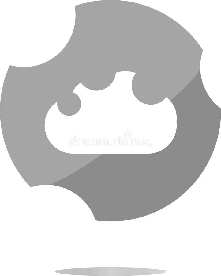 Abstract Cloud Icon. Upload Button. Load Symbol Stock Illustration ...