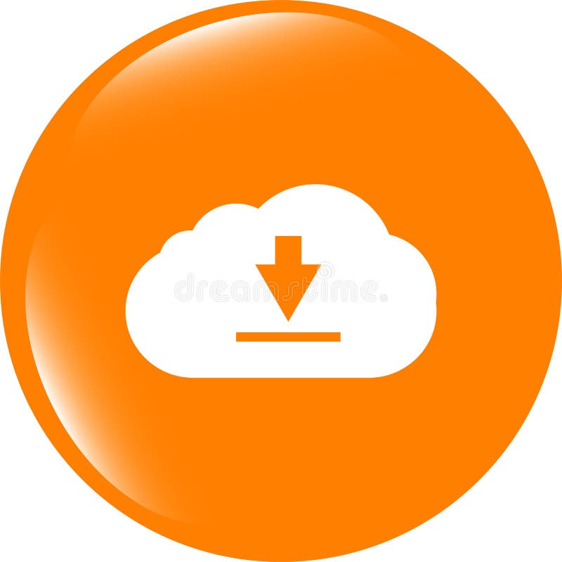Abstract Cloud Icon. Upload Button. Load Symbol Stock Illustration ...