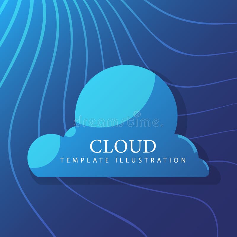 Abstract Cloud with an Inscription and a Pattern on the Background ...