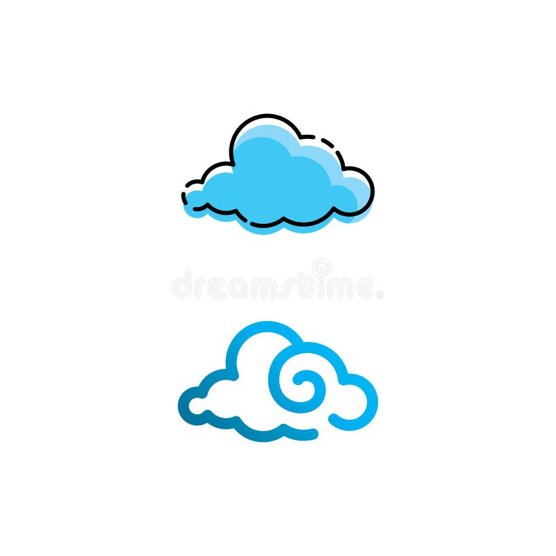 Abstract Cloud Logo Icon Vector Template Design Stock Vector ...