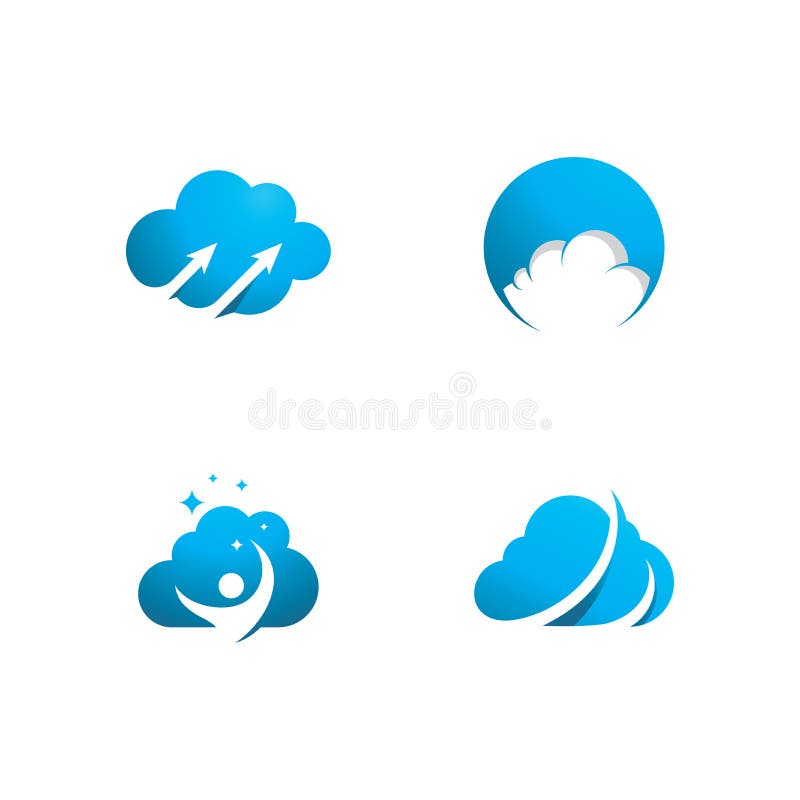 Abstract Cloud Logo Icon Vector Template Design Stock Vector ...