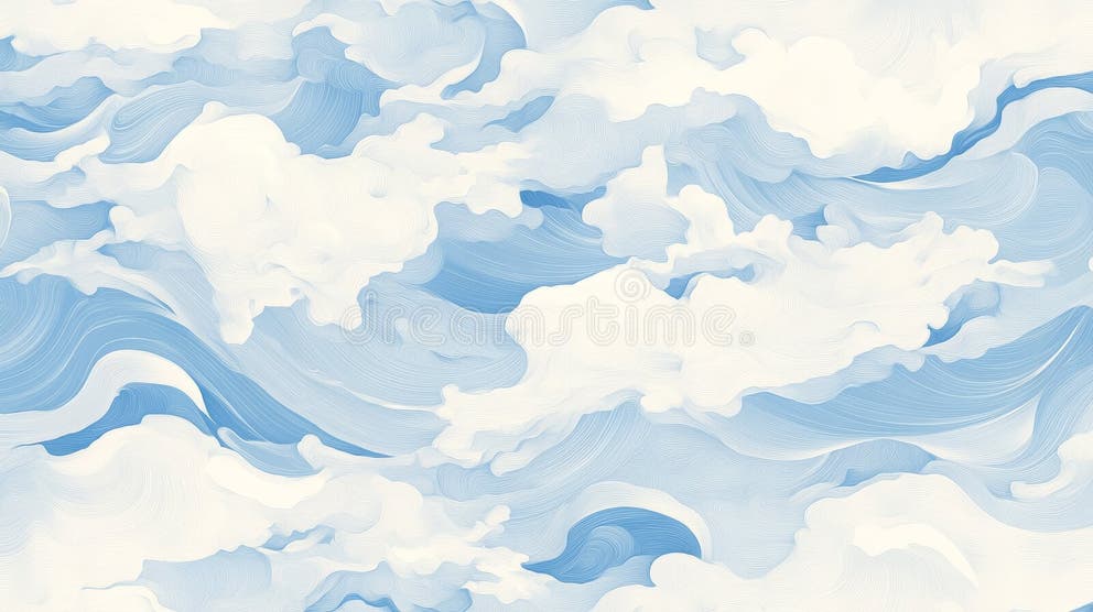 Abstract Cloud Pattern with Soft Blue and White Swirls Stock ...