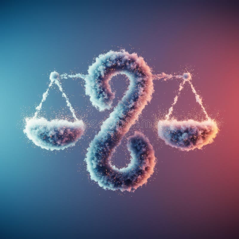 Abstract Cloud Scales Question Mark Balance Symbol Stock Illustrations ...