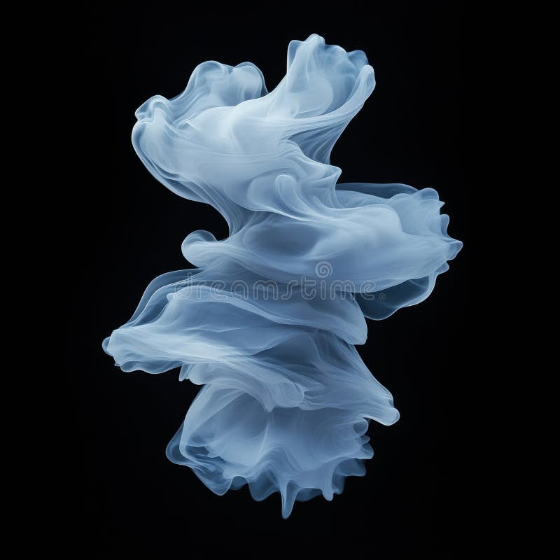 Abstract Cloud Shape with Structured and Free Elements in Motion Stock ...