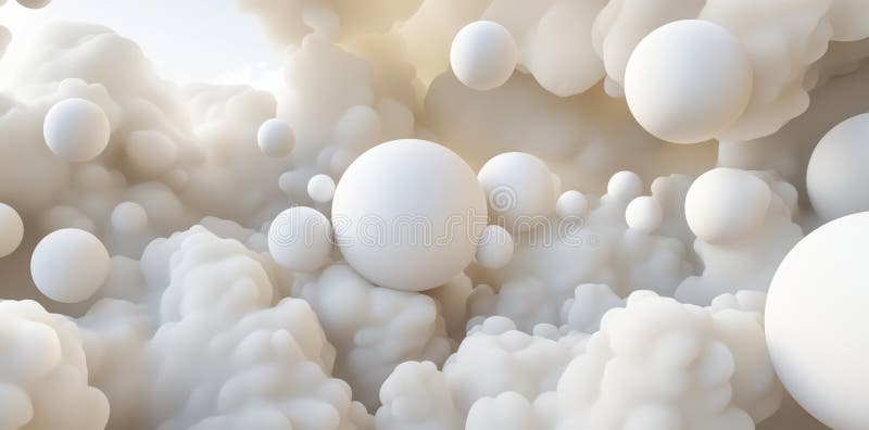 Abstract Cloud Sphere with a Dreamy Quality and Soft Light Stock Image ...