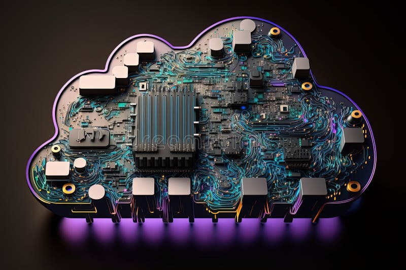 Advanced Artificial Intelligence Robot Portrait. Generative AI Stock Illustration - Illustration ...