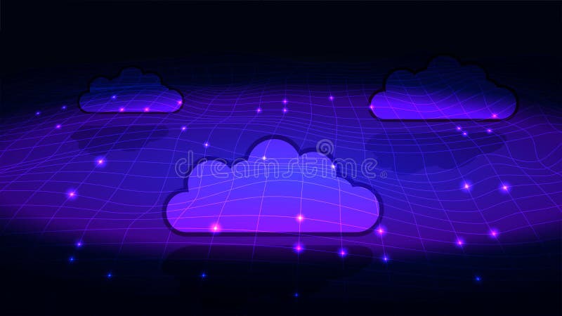 Abstract Cloud Technology Background in Internet Network. EPS 10 Stock ...