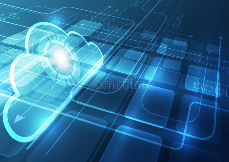 Abstract Cloud Technology Background, Vector Illustration Stock Vector ...