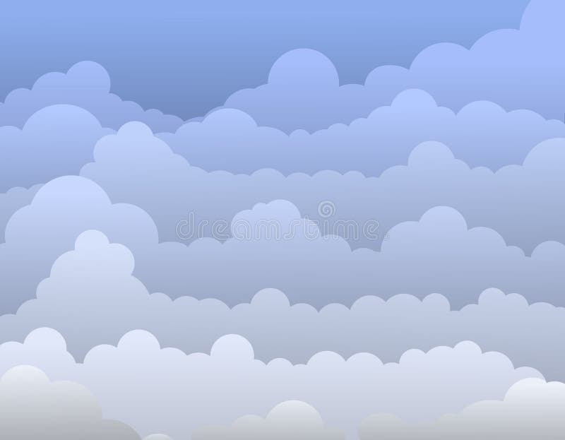 Abstract Clouds in Blue Colors. the Clouds in the Sky are Drawn with a ...