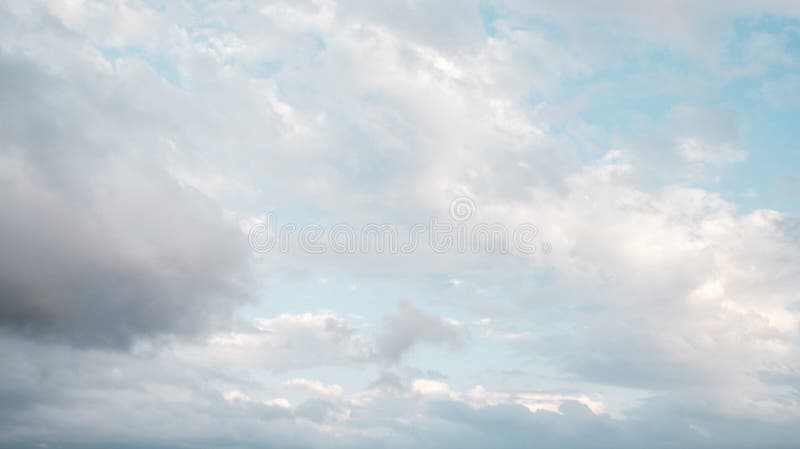 Abstract Clouds in the Blue Sky, Different Shapes. Stock Image - Image ...