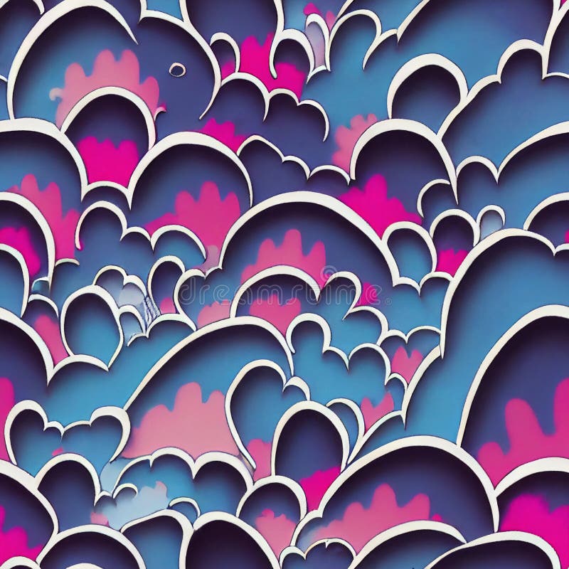 Abstract clouds pattern stock illustration. Illustration of scene ...