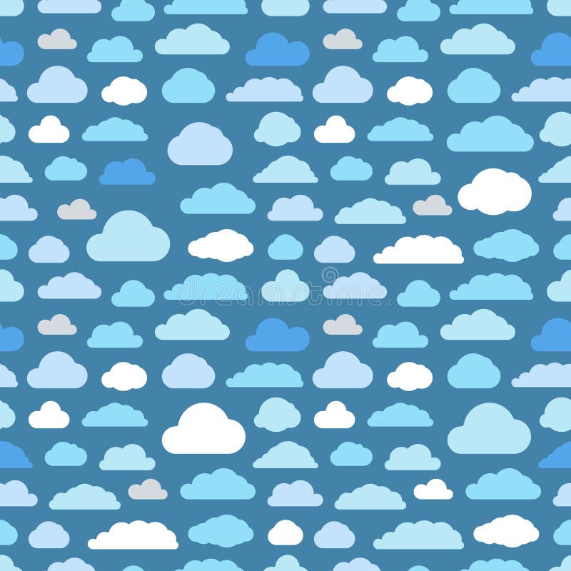 Clouds Seamless Vector Background Stock Vector - Illustration of background, curves: 63224772