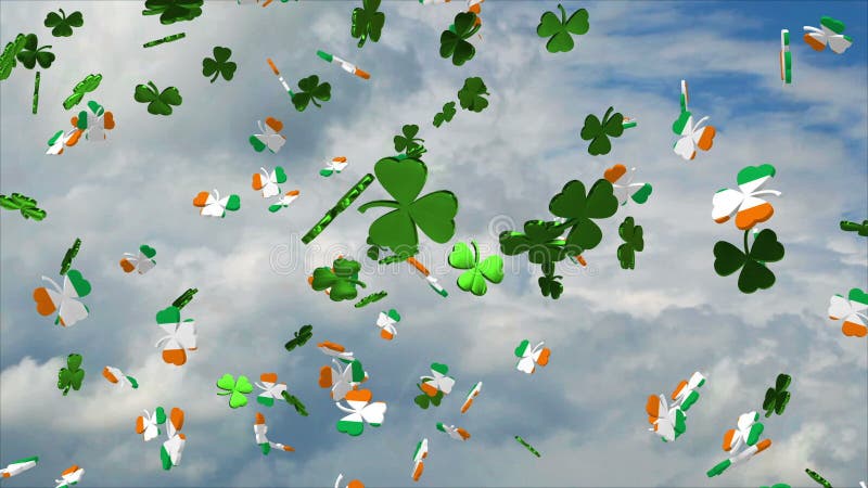 Abstract Clover Leaves on a Blue Sky Stock Footage - Video of concept ...