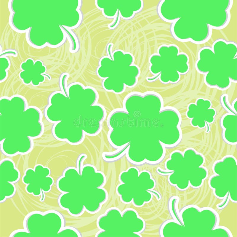 Abstract Clover Seamless Background Stock Vector - Illustration of path ...