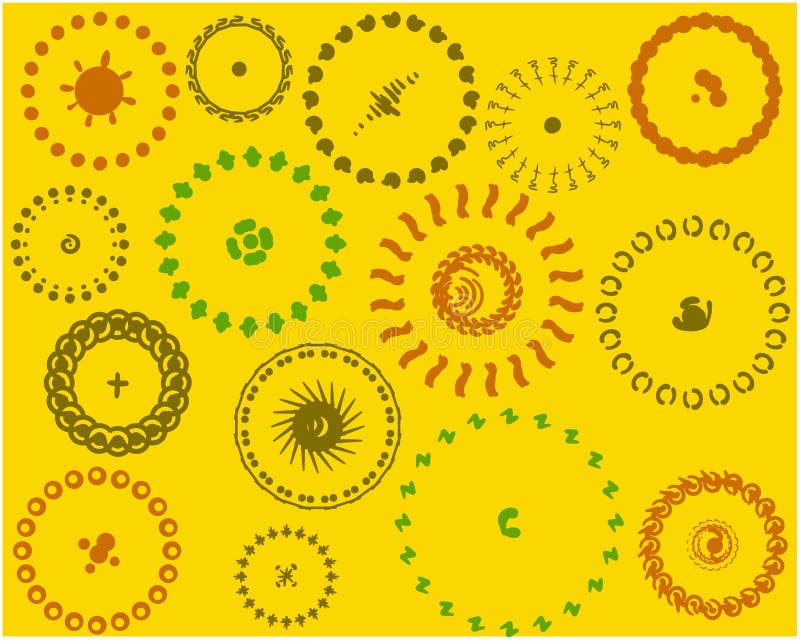 Circular patterns stock vector. Illustration of color - 16669894