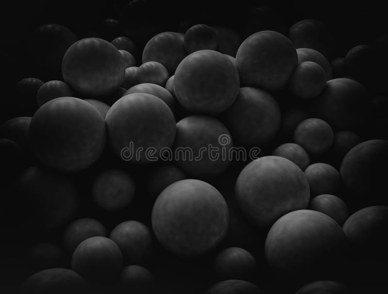 Abstract Cluster of Stone Texture Spheres Stock Illustration ...