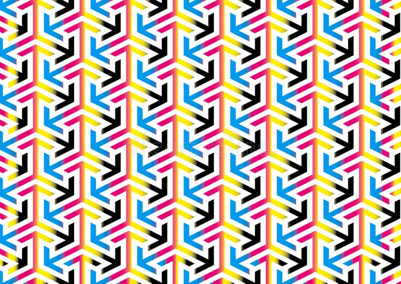 Abstract CMYK Arrows Pattern Background Textures Stock Vector ...