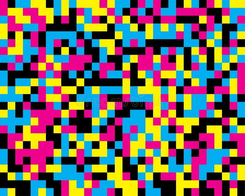 Abstract Cmyk Noise Pixel Pattern Backdrop Design Stock Vector ...