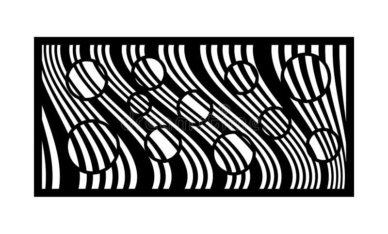 Abstract Cnc Pattern with Lines and Circles. Decorative Panel, Screen ...