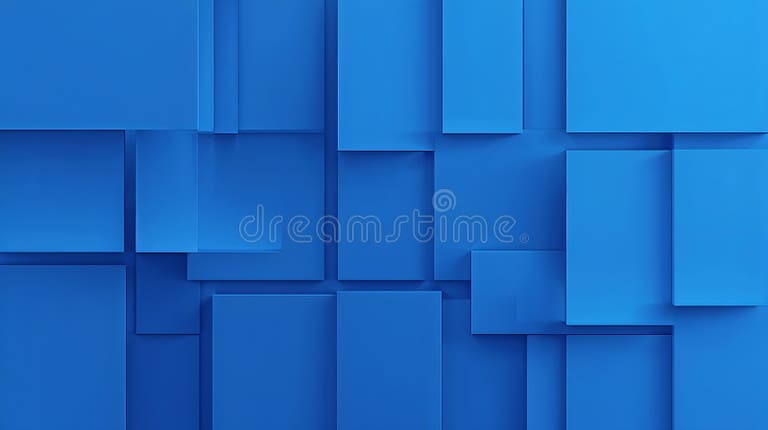 Abstract Cobalt Blue Rectangular Geometric Pattern Digital Art ...